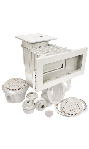 Hayward 1.5" Wide Track Auto-Skim Skimmer with Main Drain and Fitting ...